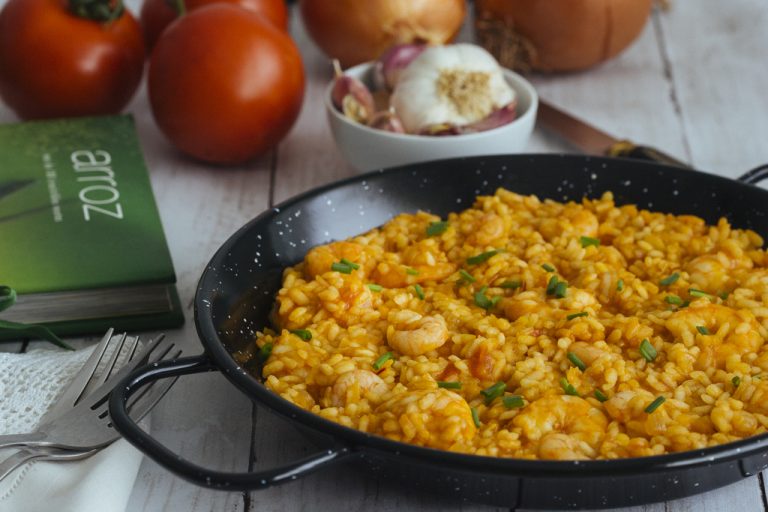 Arroz con langostinos y gambas