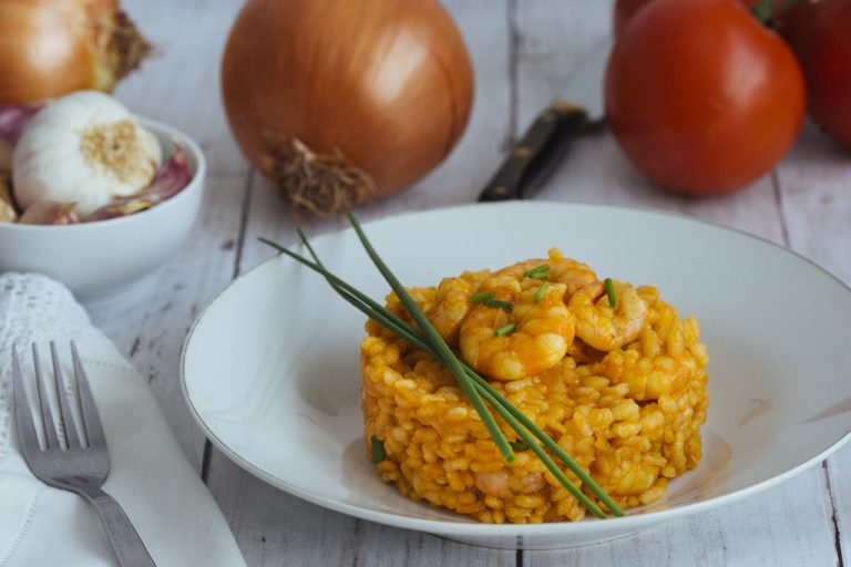Arroz con langostinos y gambas